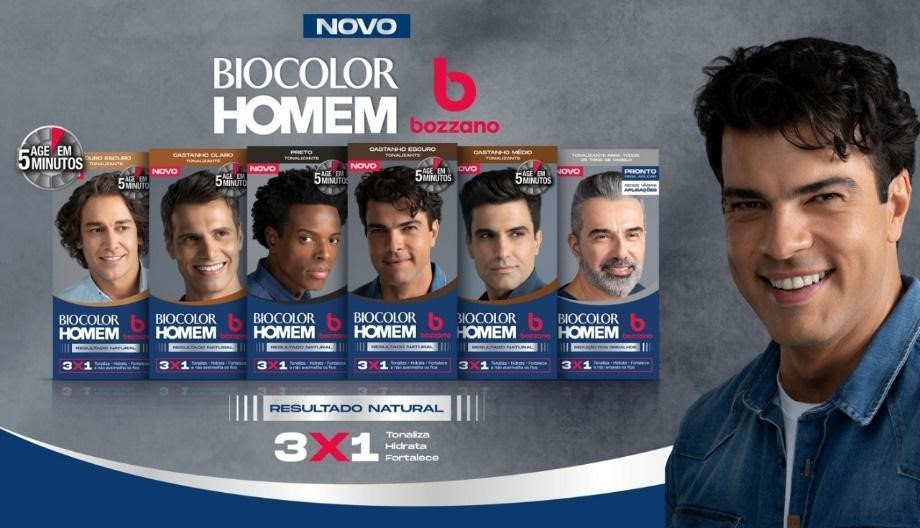 Bozzano apresenta coloração masculina de cabelo com ação 3 em 1 ...
